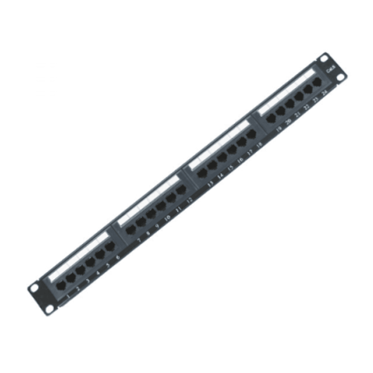 All‑Rack 24‑Port Cat6 Patch Panel, Rear IDC, 1U 19" Rackmount ...