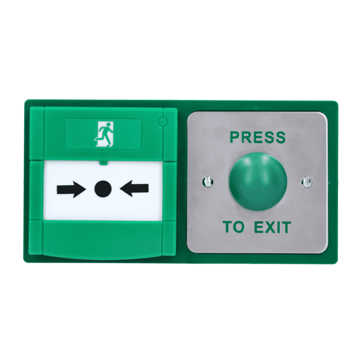 Combined Green‑Dome RTE Push Button & Resettable Double‑Pole Emergency ...